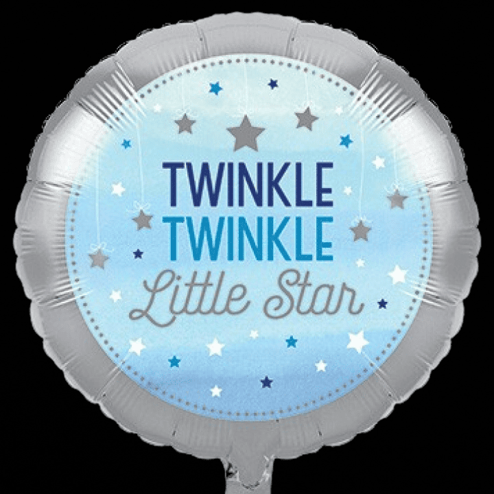 TWINKLE TWINKLE LITTLE STAR BLUE AIR BALLOON - Linard Floral