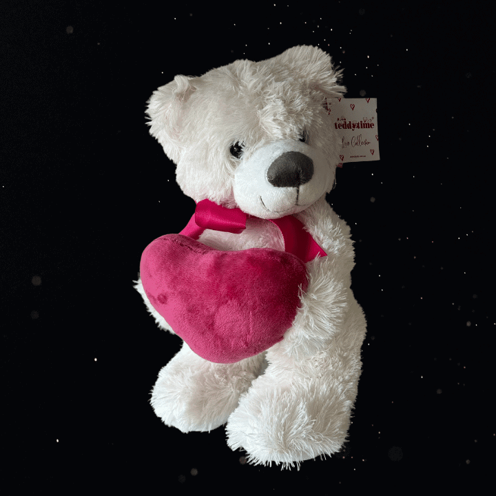 STANDING TEDDY BEAR ERIC WITH HEART - Linard Floral